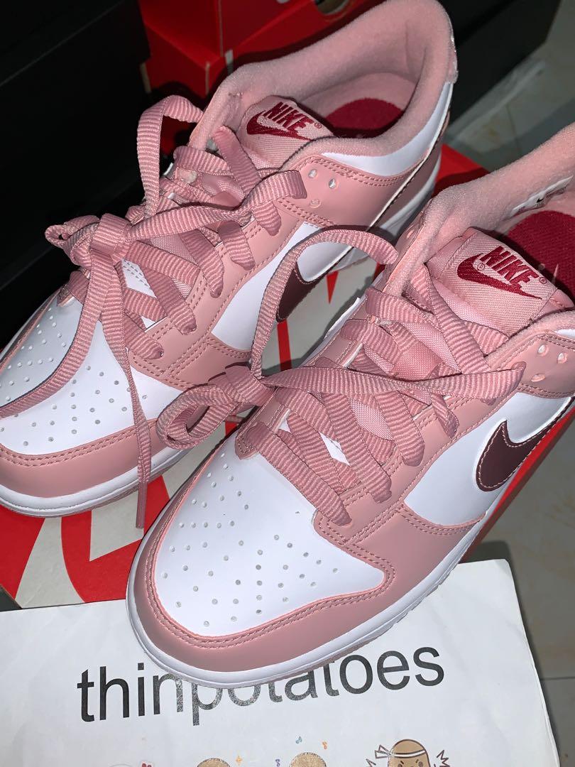 [FULL SIZES] Nike Dunk Low Pink Velvet / Valentine day GS, Men's ...