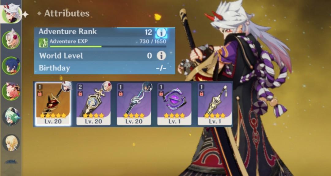 GENSHIN IMPACT ASIA AR12 ARATAKI ITTO + REDHORN STONETHRESHER ...