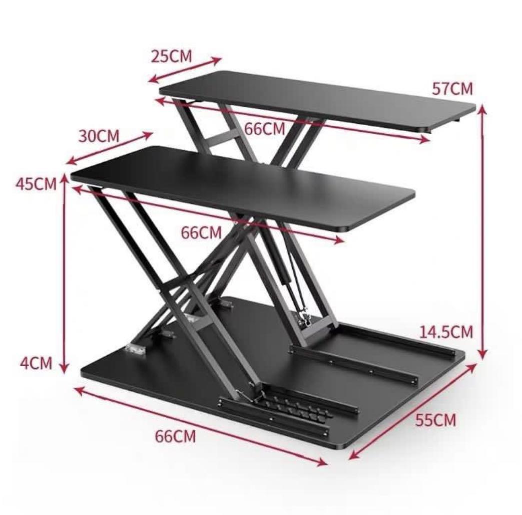Height adjustable Standing Lifting Table Laptop Stand Folding Desk ...