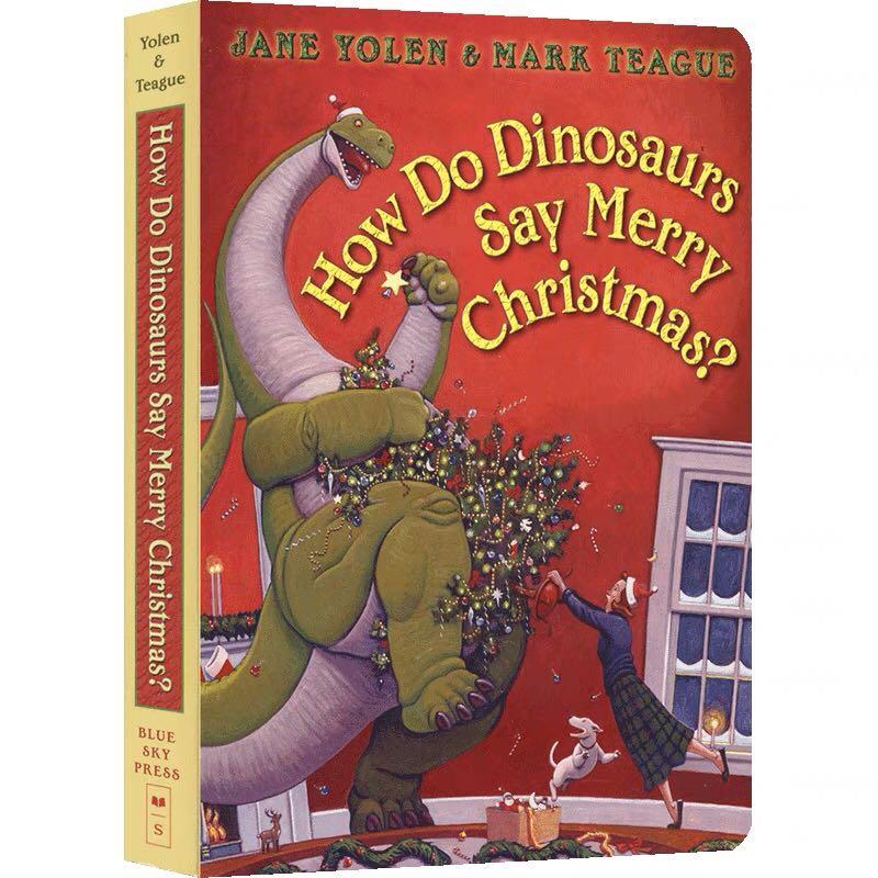 How do dinosaurs say Merry Christmas board book, Hobbies & Toys, Books ...