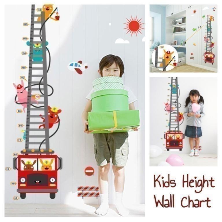 Kids Height Wall Chart Sticker, Furniture & Home Living, Home Decor ...