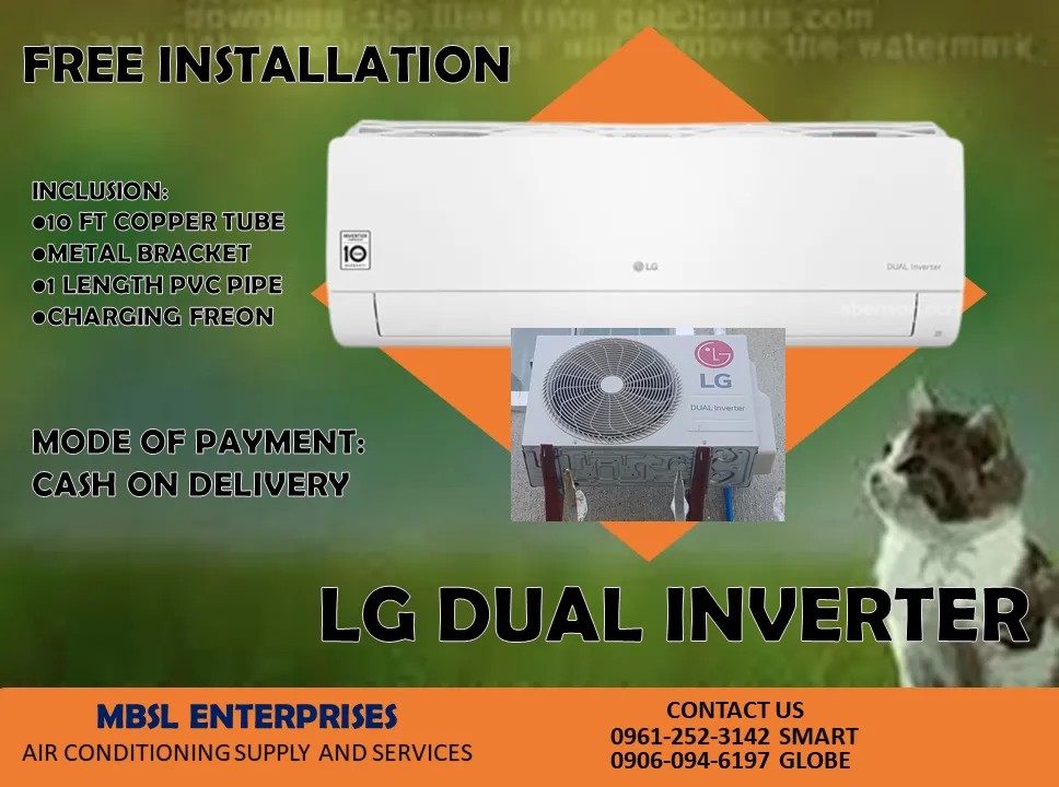 LG DUAL INVERTER SPLIT TYPE WITH FREE INSTALLATION, TV & Home ...