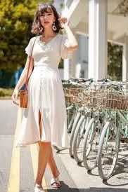 LOVET - CARLY SHELL BUTTONS LINEN MIDI DRESS (SAND), Women's Fashion ...