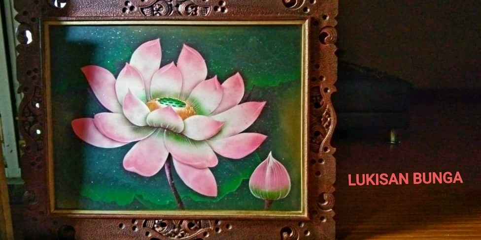 Lukisan Bunga Teratai, Desain & Kerajinan Tangan, Karya Seni di Carousell