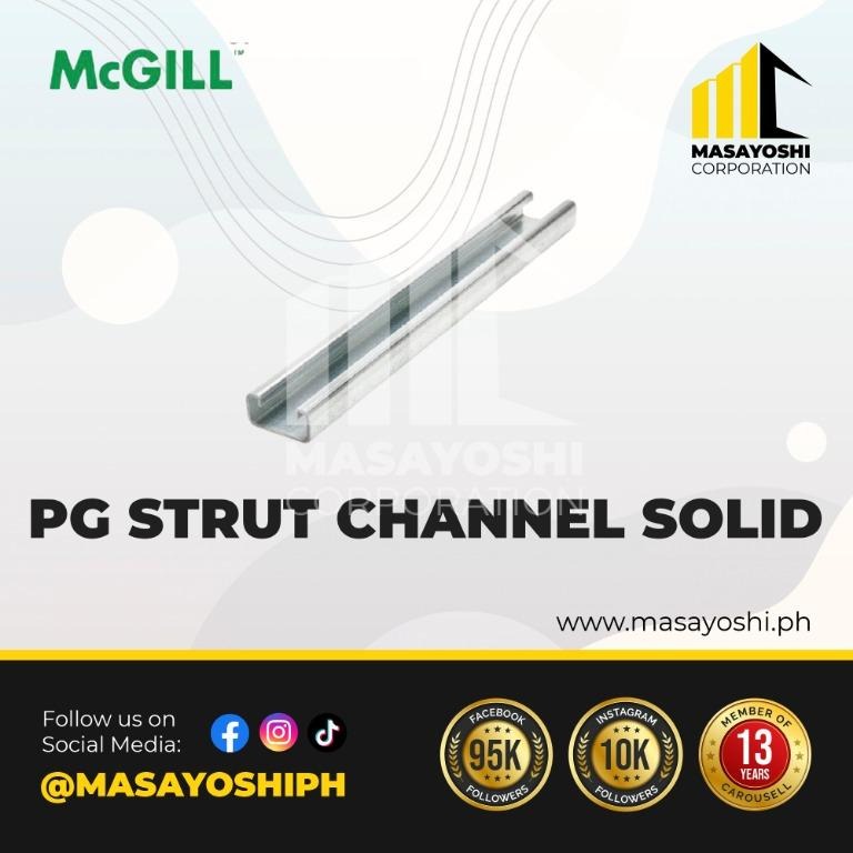 McGill PG Strut Channel Solid 1-5/8 x 13/16" | Model# SC-PG4121-16 ...