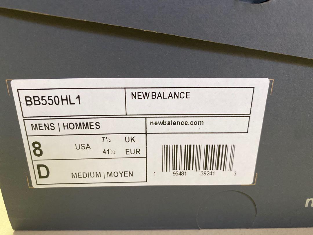 New Balance 550 “UNC/Carolina Blue” US8, Men's Fashion, Footwear ...