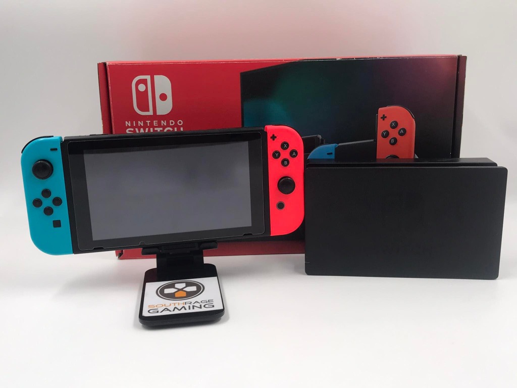 Nintendo Switch Unit V2 (Neon Red & Blue), Video Gaming, Video Game ...
