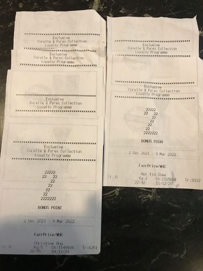 NTUC Bonus points for redemption of Exclusive Corelle & Pyrex products ...