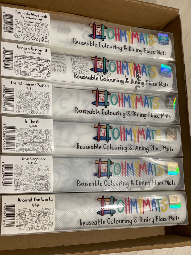 Oh My Mat (Erasable Colouring Mats), Hobbies & Toys, Stationery & Craft ...
