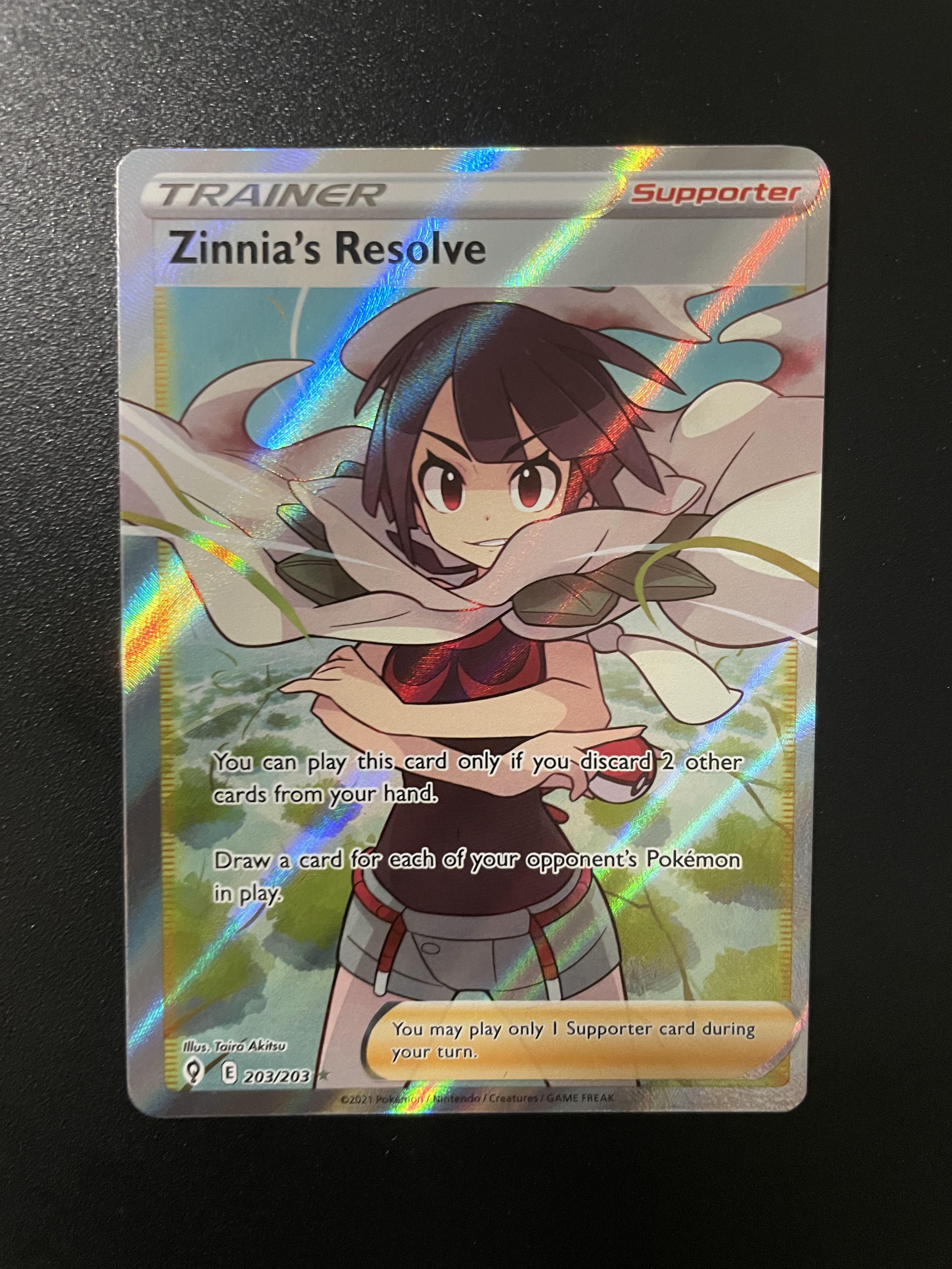 Pokemon Tcg Zinnias Resolve 203203 Full Art Ultra Rare Sword And Shield Evolving Skies
