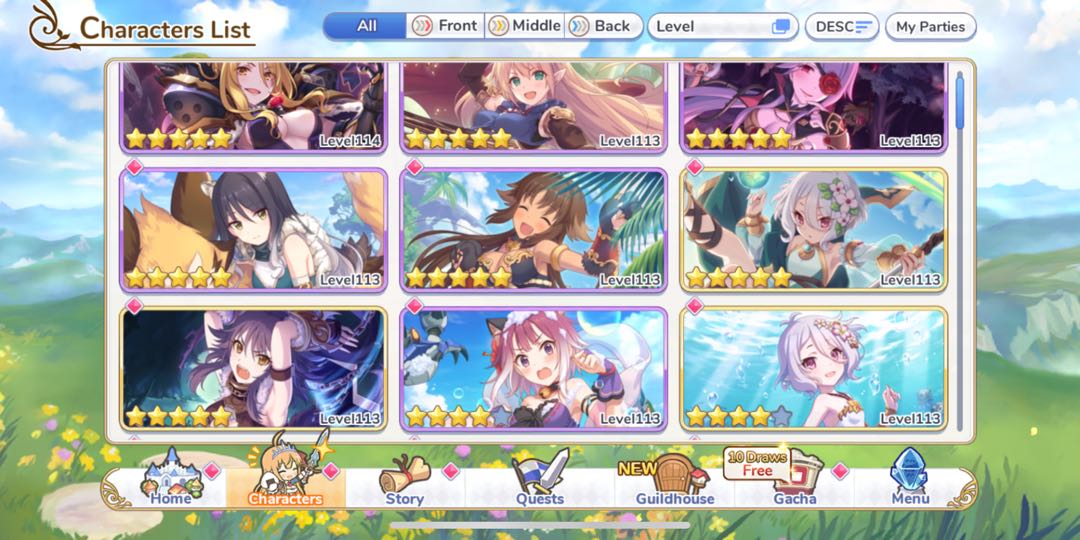 Princess Connect (Priconne) Endgame Stacked Account, Video Gaming ...