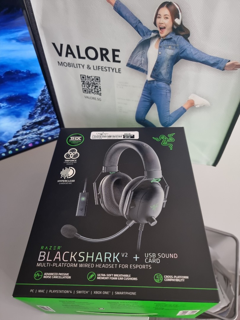 Razer Blackshark V2 THX + Sound Card, Audio, Headphones & Headsets on ...