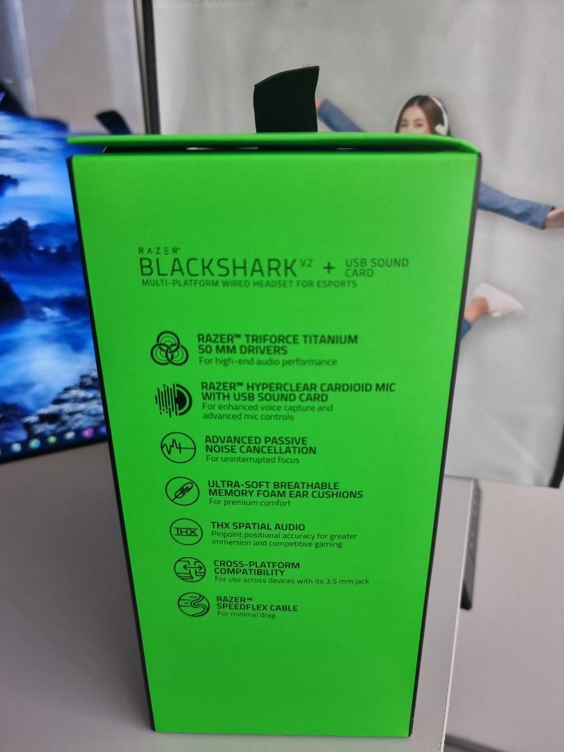 Razer Blackshark V2 THX + Sound Card, Audio, Headphones & Headsets on ...