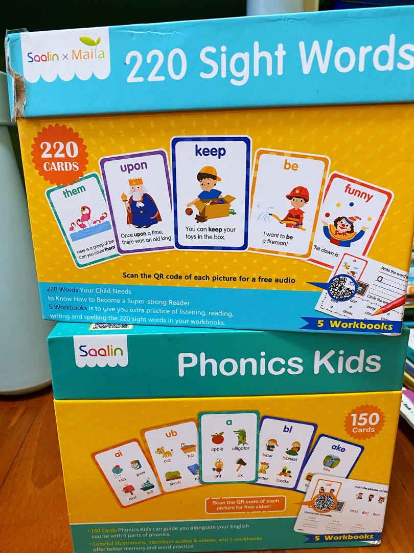 SAALIN Phonics Kids & 220 Sight Words, Hobbies & Toys, Books ...