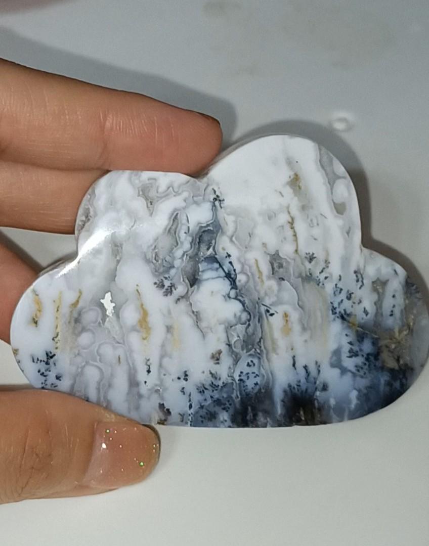 Scenic Dendritic agate (cloud shaped), Women's Fashion, Jewelry ...