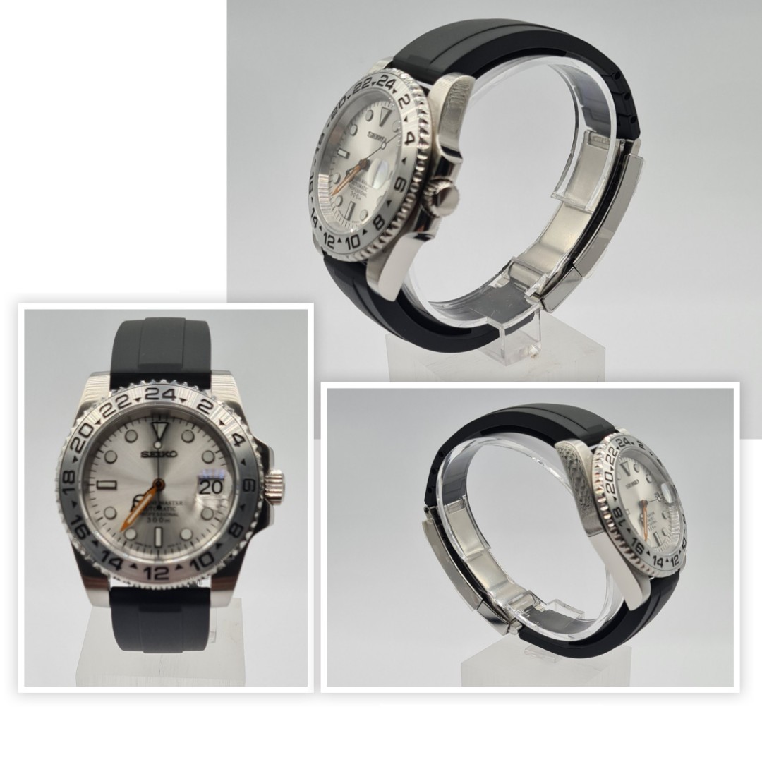 Seiko Mod Explorer 2 GMT Silver Dial Edition, Men's Fashion, Watches ...