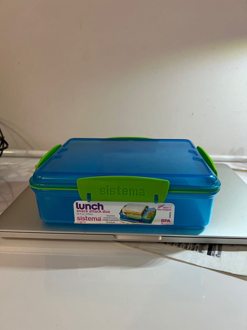 Sistema lunch attack duo lunch box tupperware lunchbox with compartment ...