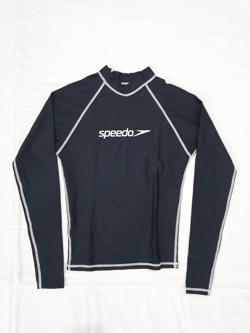 SPEEDO Authentic, Limited Edition, Classic Black and White Rash Guard ...