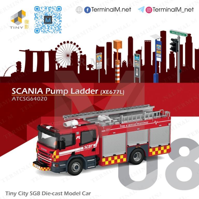 [Tiny Authorised Reseller] Tiny SG08 Singapore Civil Defence Force SCDF SCANIA Pump Ladder ...