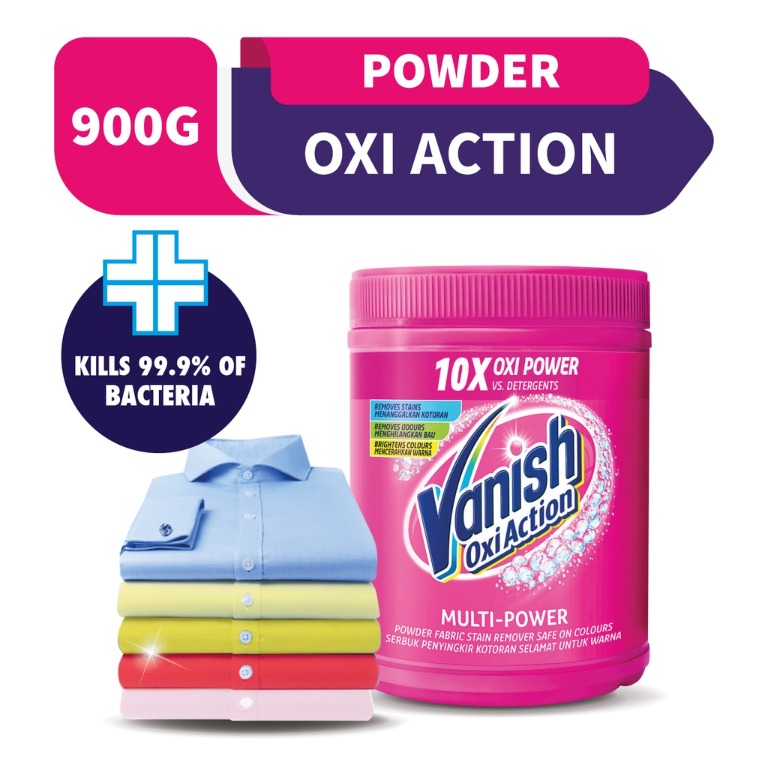 Vanish Power O2 Fabric Laundry Stain Remover 900G, Furniture & Home ...