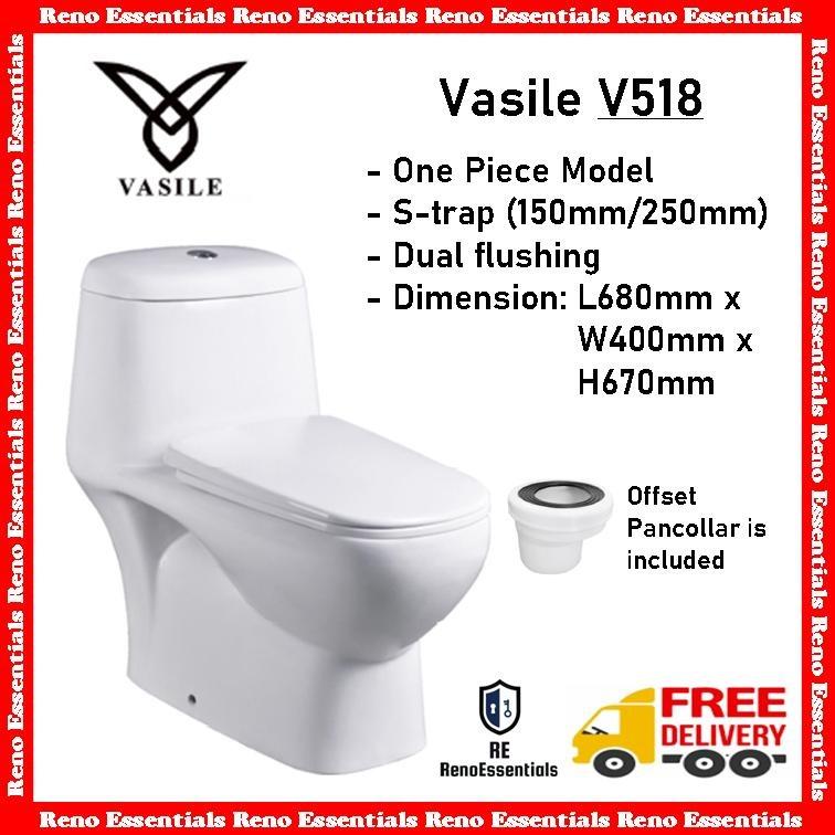 Vasile V518 Toilet bowl // One piece WC toiletbowl, Furniture & Home ...