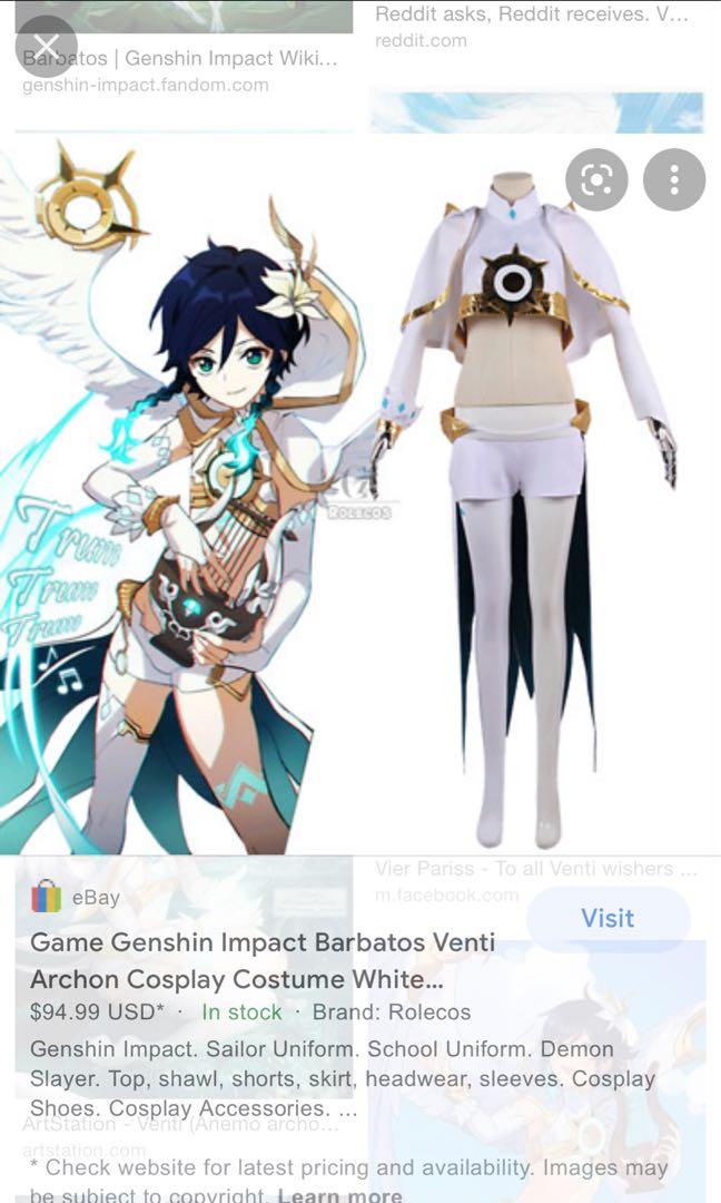 Venti archon cosplay /venti cosplay, Hobbies & Toys, Memorabilia ...