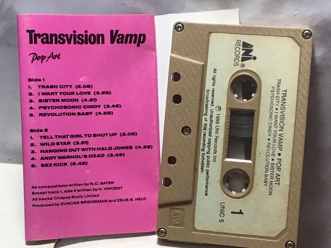 VINTAGE CASSETTE TAPE Transvision Vamp- Pop Art OOP KASET Anubis 80s ...