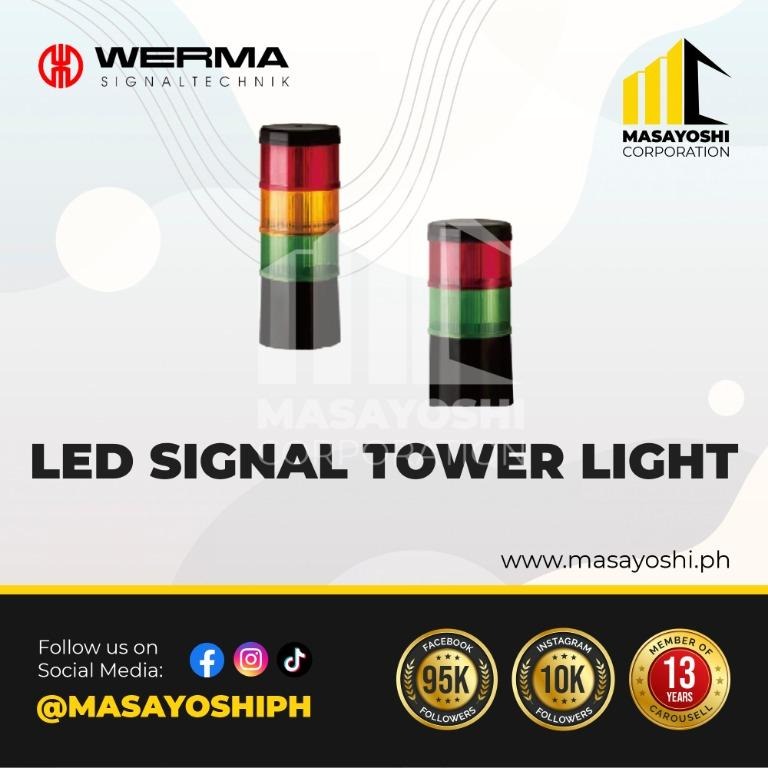 Werma LED Signal Tower Light CST60 LED Blinking Red and Green | Model ...