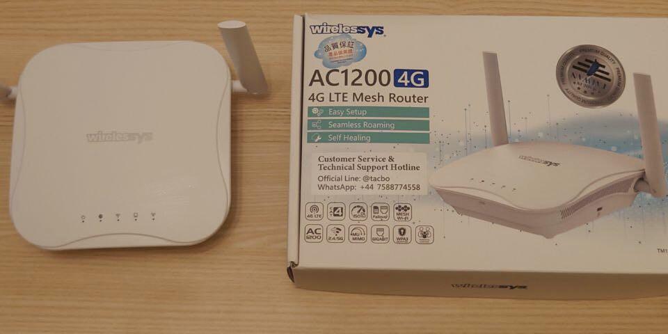 Wirelessys AC1200 4G LTE Mesh Router, 台灣牌子，台灣製造。, 電腦＆科技, 電腦周邊及配件, Wifi及 ...