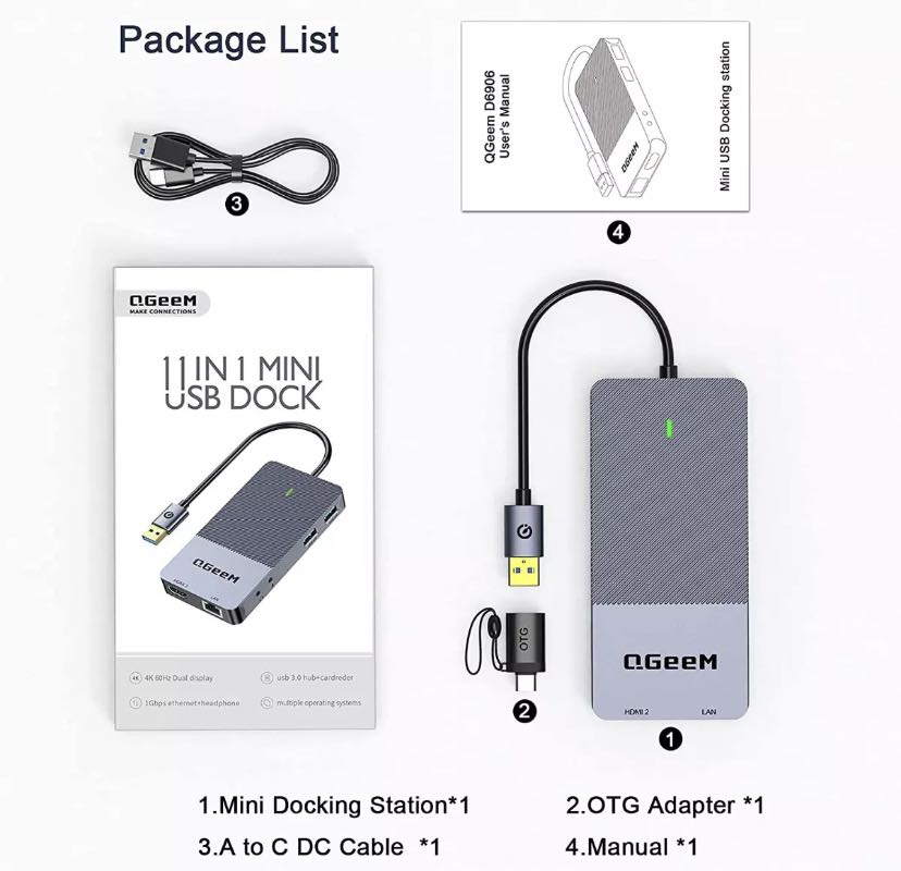11 in 1 mini USB DOCK, Computers & Tech, Parts & Accessories, Cables ...