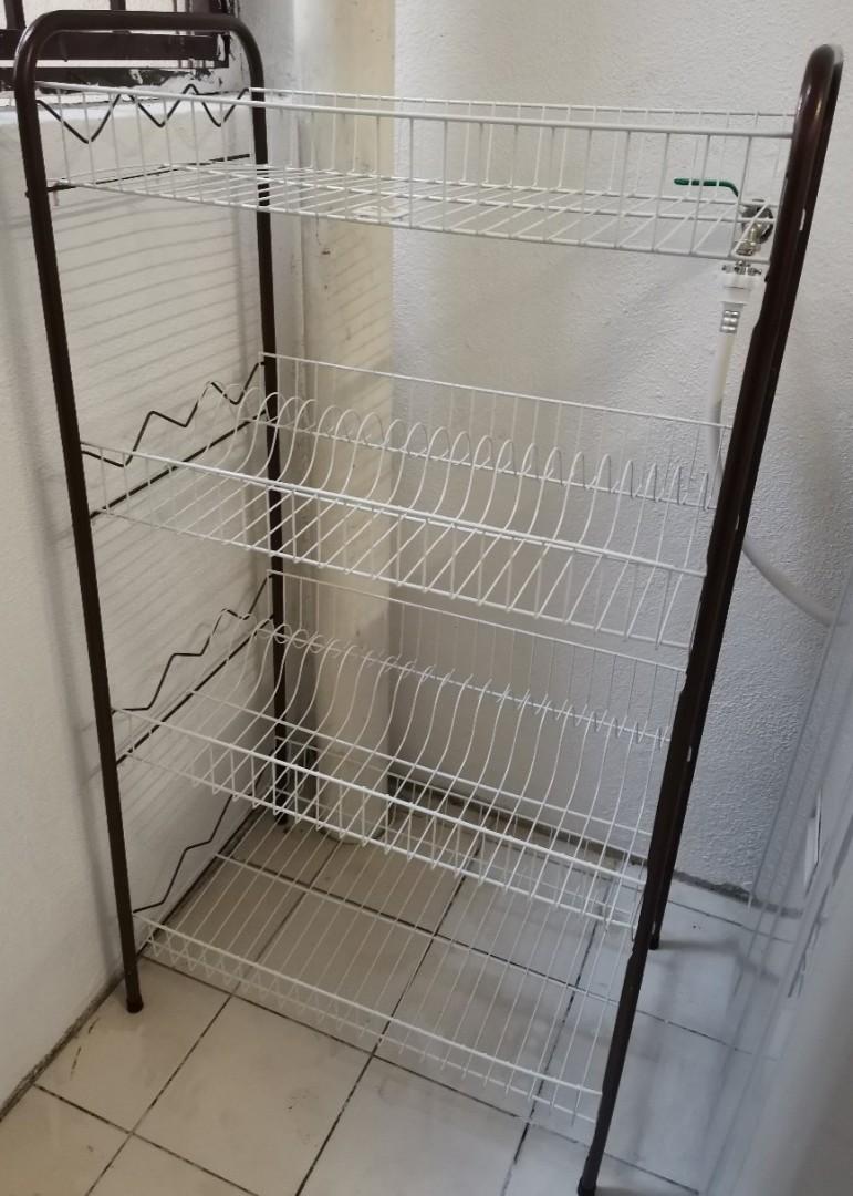 3V 4 LAYER / 4 TIER EPOXY METAL DISH RACK / PLATE RACK / 4 TINGKAT RAK ...