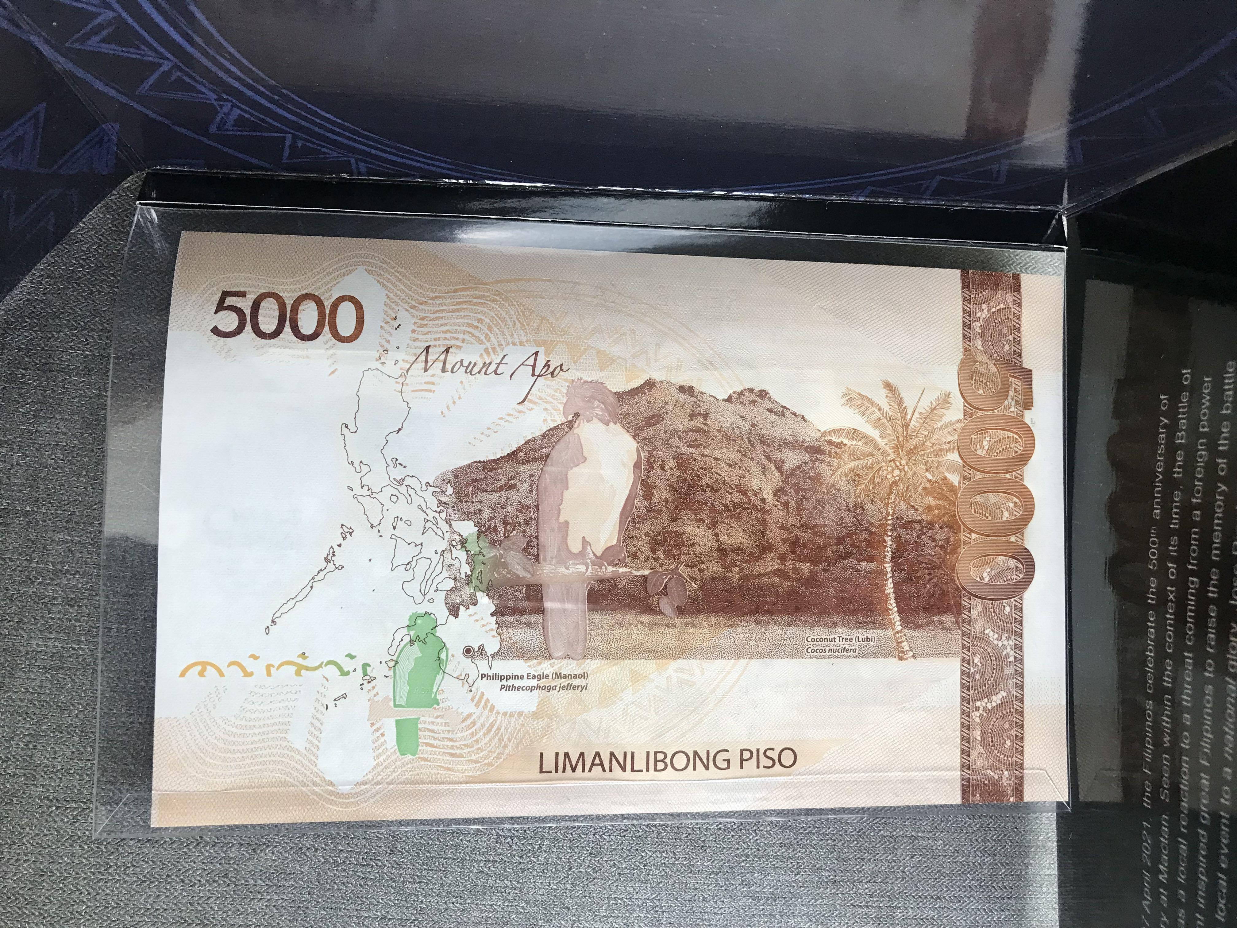 5000-piso Lapulapu commemorative Banknote Silver Medal set, Hobbies ...