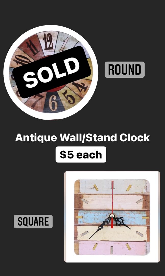 Antique Wall/Stand Clock, Furniture & Home Living, Home Decor, Clocks ...