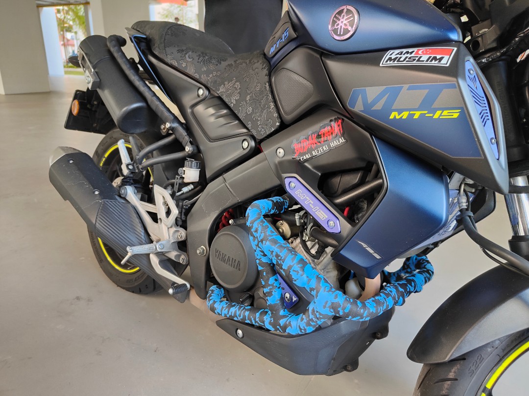 Camo Blue Crash Bar Wrapping Package/MT15 Yamaha, Motorcycles ...