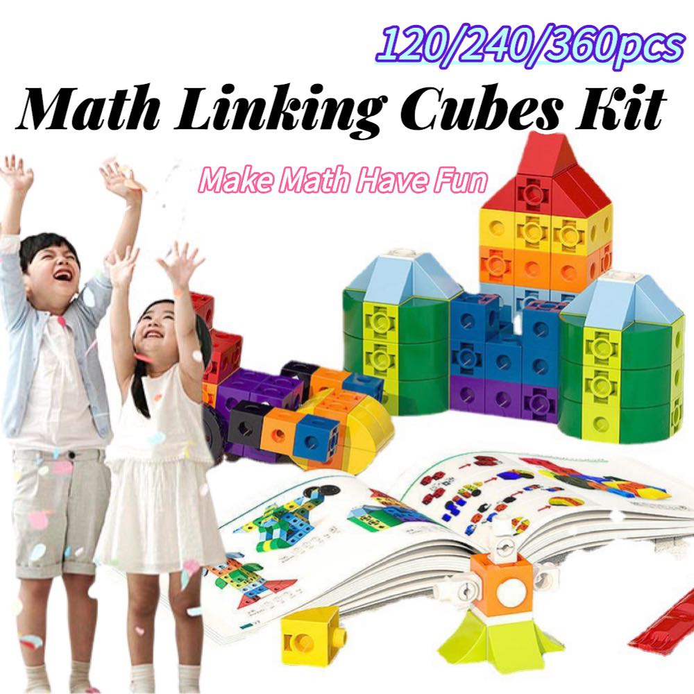 Children Math Linking Cube Activity Set, Hobbies & Toys, Toys & Games ...