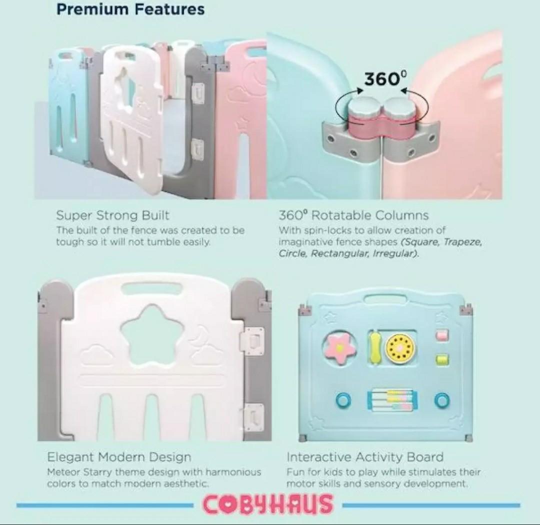 Coby Haus baby fence, Babies & Kids, Infant Playtime on Carousell