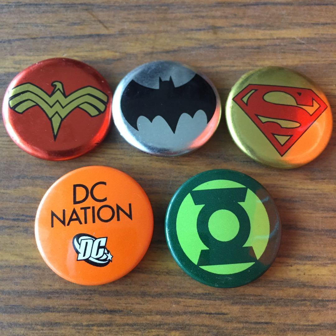 DC badges Batman Superman Wonder Woman Green Lantern, Hobbies & Toys ...