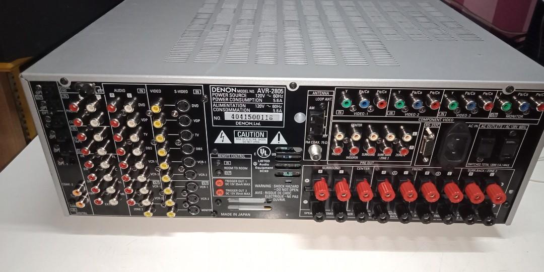 Denon AVR-2805 7.1 Av Receiver, Audio, Soundbars, Speakers & Amplifiers ...