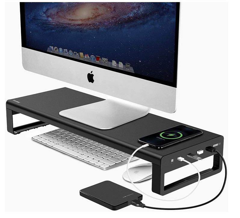 Desktop organiser/Monitor Riser with USB HUB, Computers & Tech, Parts ...