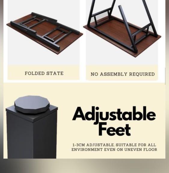 Foldable table 100cm x 50 cm, Furniture & Home Living, Furniture ...