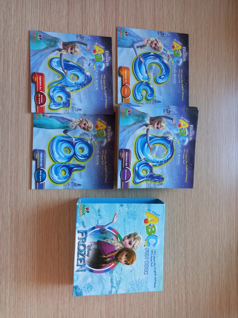 Frozen ABC fun book +cards and CD, 興趣及遊戲, 書本 & 文具, 小朋友書 - Carousell