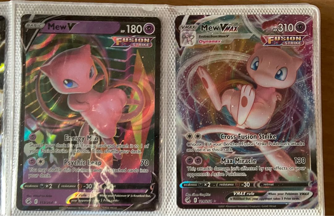 Fusion strike mew v and vmax set, Hobbies & Toys, Toys & Games on Carousell
