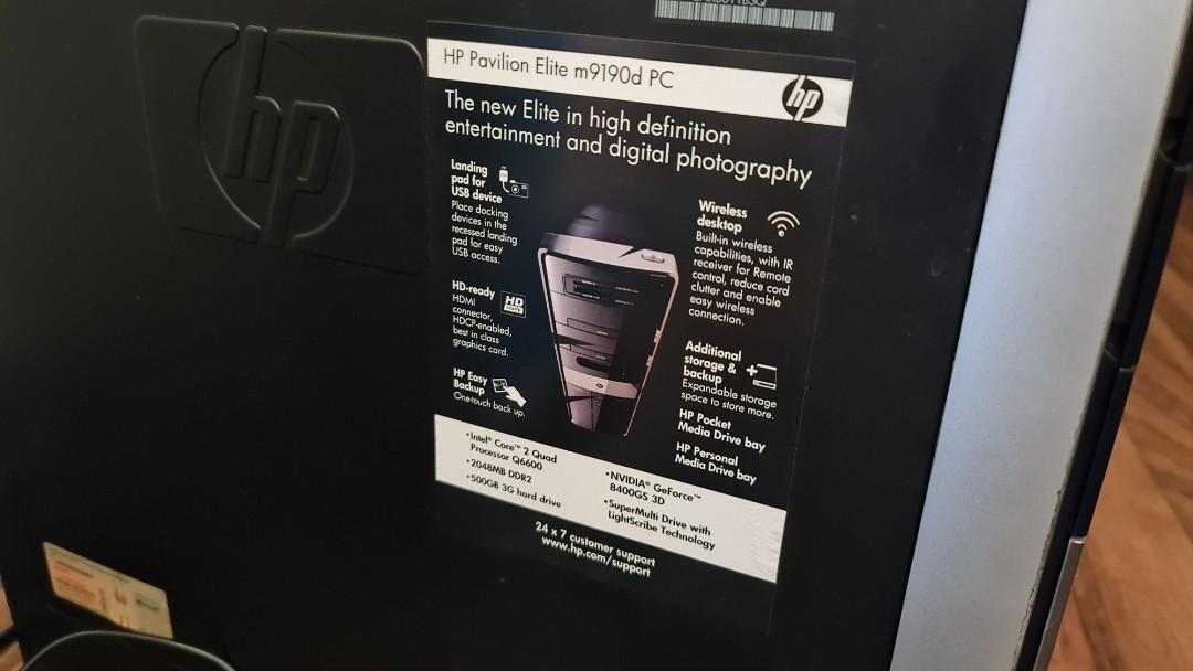 Full Set - HP Core 2 Quad PC with Monitor, Keyboard, Mouse, Computers ...