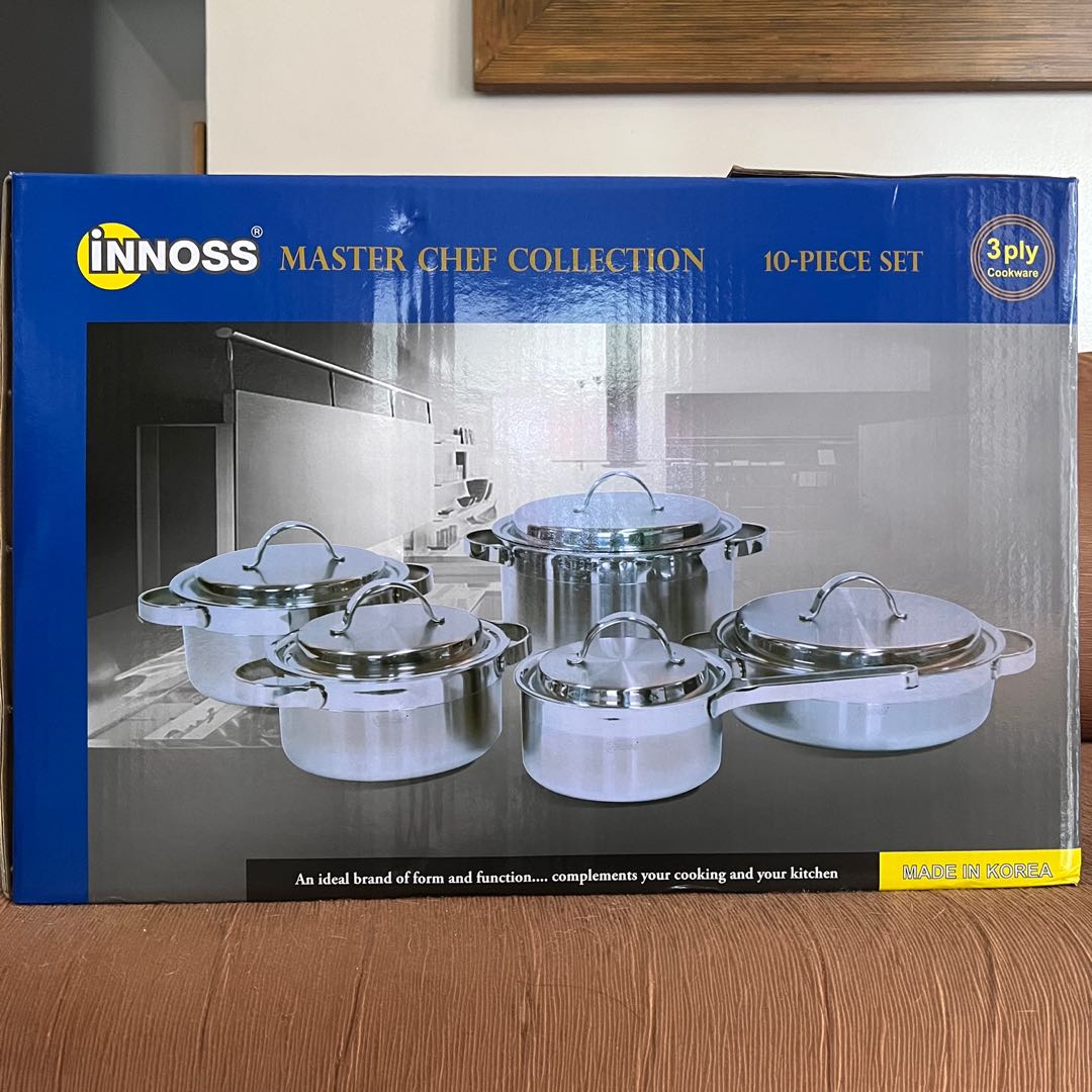 INNOSS MASTER CHEF COLLECTION 10-PIECE SET COOKWARE (please read ...
