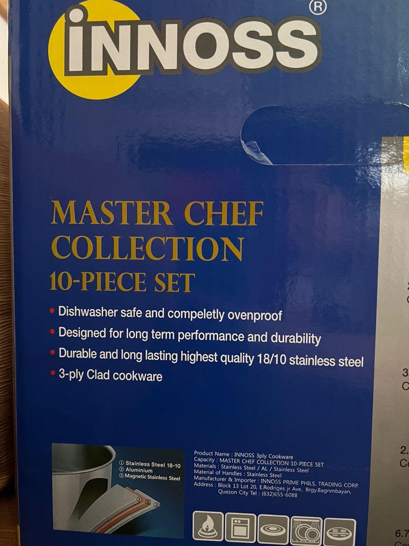 INNOSS MASTER CHEF COLLECTION 10-PIECE SET COOKWARE (please read ...