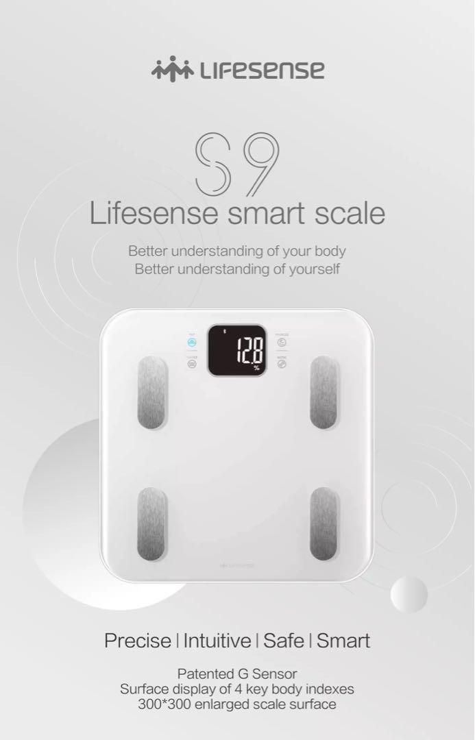 LIFESENSE smart scale s9 電子磅 （全新）, 健康及營養食用品, 健康監測儀和體重秤 - Carousell