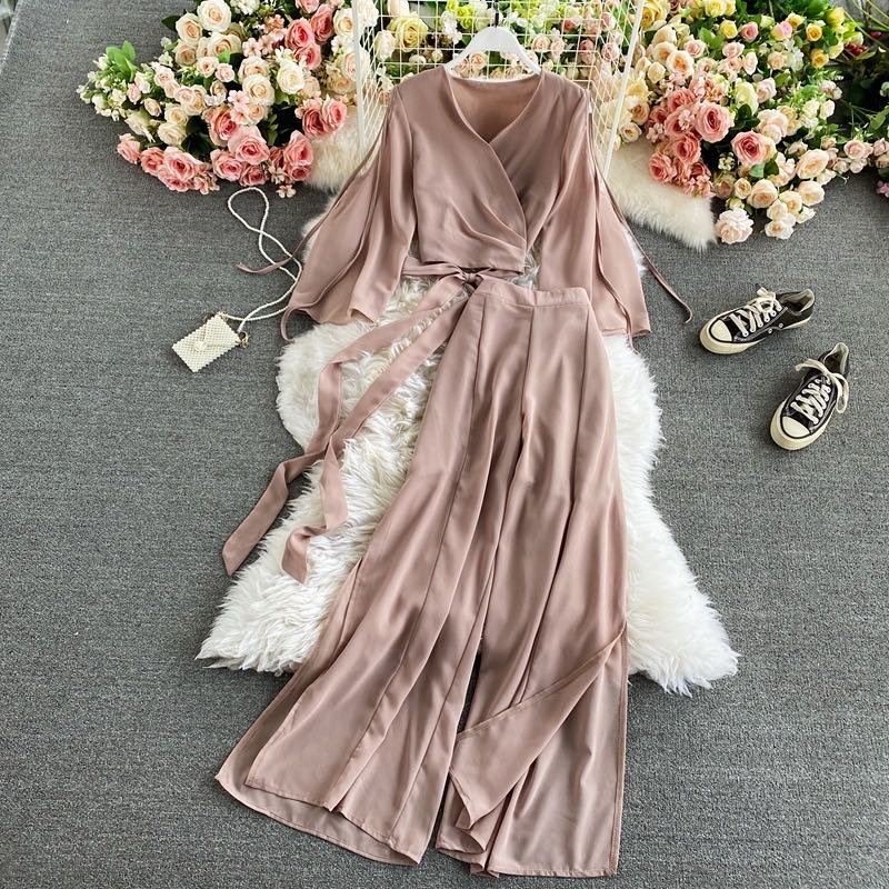 Lotus dress set, Women's Fashion, Dresses & Sets, Jumpsuits on Carousell