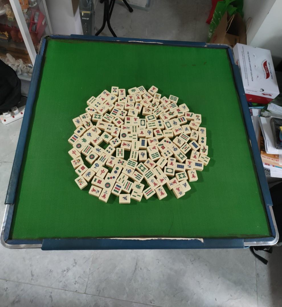 Mahjong Table with Tiles, Furniture & Home Living, Furniture, Tables ...