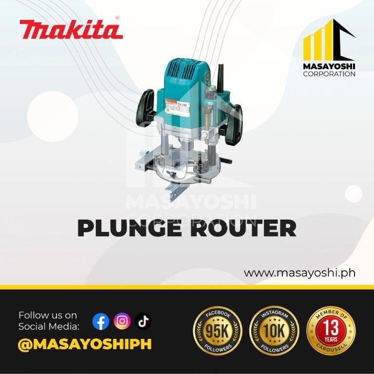 Makita 3612BR Plunge Router 1/2" (2.1HP) 1,600W | Plunge Router ...