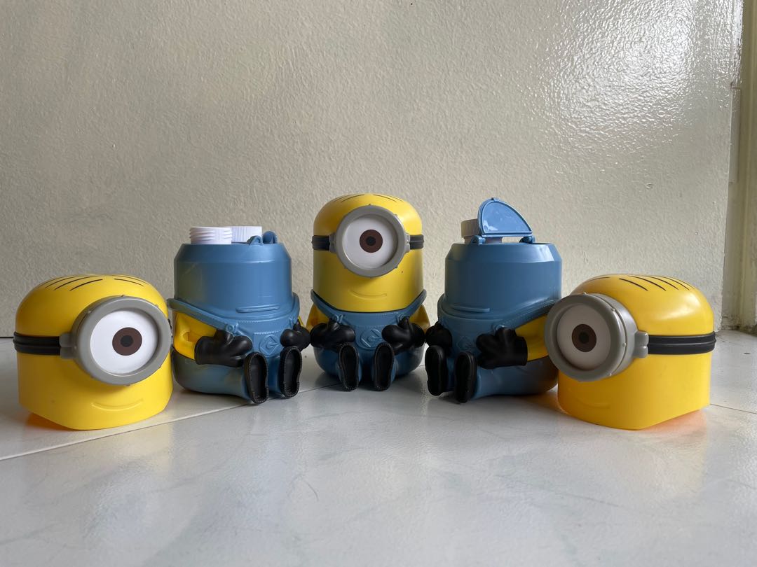 Minion bottle + storage for kids, Furniture & Home Living, Kitchenware ...